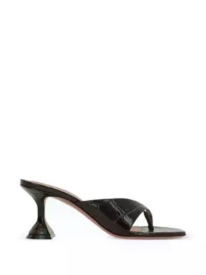 Amina Muaddi Shiona Croc-effect Leather Sandals