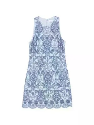Rebecca Vallance Blooming Lanterns Guipure Lace Dress - Blue
