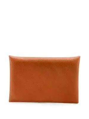 Hermès Calvi Epsom Card Holder - Brown