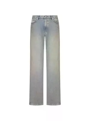 HAIKURE Washed Straight-leg Denim Jeans - Blue