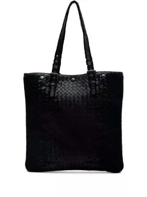 Bottega Veneta 2010 Nappa Intrecciato Tuffetage Tote Bag - Black