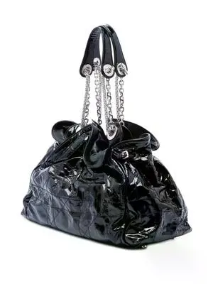 Dior Patent Cannage Le Trente Tote Bag - Black