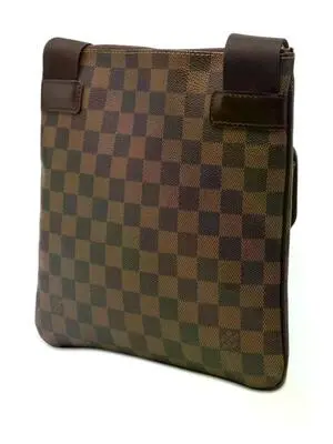 LOUIS VUITTON Damier Ebene Pochette Melville Crossbody Bag - Brown