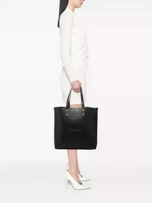 Burberry Large Embossed Leather Crest Tote Bag