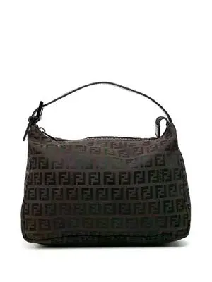 Fendi Zucchino Canvas Handbag - Brown