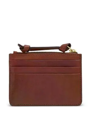 THE BRIDGE Logo-plaque Leather Card Holder - Brown