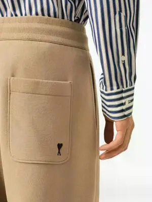 AMI Paris Cotton Track Pants With De Coeur