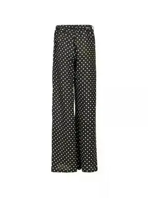 HANNES ROETHER Polka Dot Print Drawstring Trousers