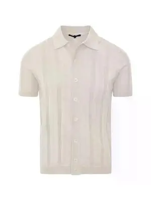 PATRICK ASSARAF Short-sleeve Button-down Knitted Shirt