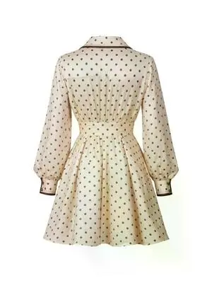 Zimmermann Dot Tuck Belted Mini Dress
