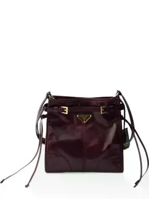 Prada Bonnie Leather Mini Shoulder Bag - Red