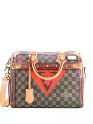 LOUIS VUITTON Speedy Bandouliere 25 Satchel Limited Edition Damier Time Trunk - Brown