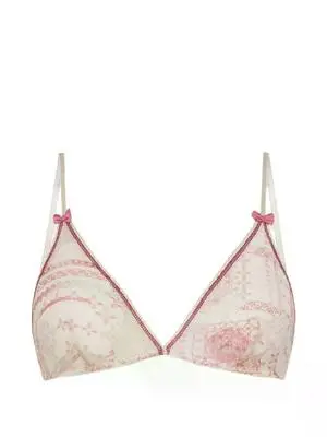 Momoni Amethist Floral-print Bra - Neutrals