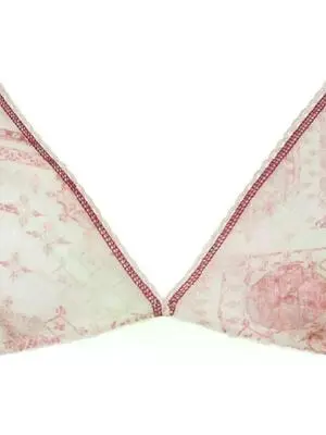 Momoni Amethist Floral-print Bra - Neutrals