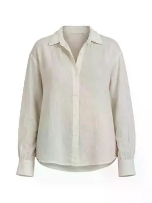 Velvet By Graham & Spencer Brighton Button-down Long-sleeve Linen Shirt