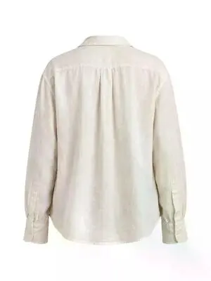 Velvet By Graham & Spencer Brighton Button-down Long-sleeve Linen Shirt