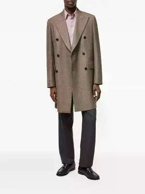 Burberry Denbury Tailored Coat In Wool-linen Blend