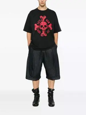 LỰU ĐẠN Skull-print T-shirt - Black