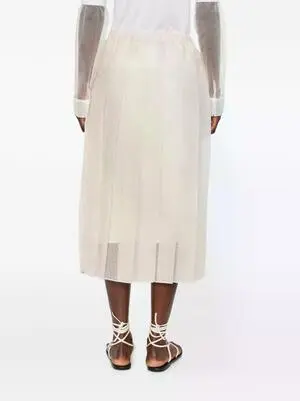 Fabiana Filippi Pleated Semi-sheer Midi Skirt