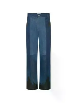 MARINE SERRE Wide-leg Jeans - Blue