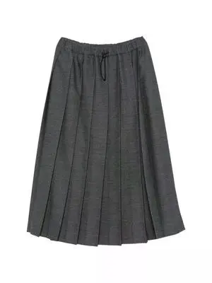 Fabiana Filippi Pleated Midi Skirt With Drawstring Waistband - Grey