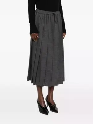 Fabiana Filippi Pleated Midi Skirt With Drawstring Waistband