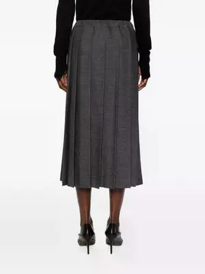Fabiana Filippi Pleated Midi Skirt With Drawstring Waistband