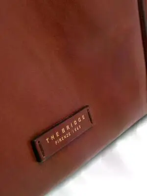 THE BRIDGE Leather Tote Bag With Removable Pouch