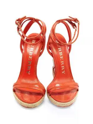 Burberry Hassendean Criss-cross Wedge Sandals