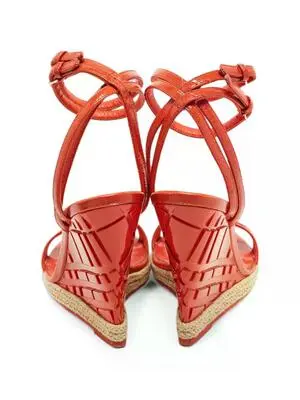 Burberry Hassendean Criss-cross Wedge Sandals