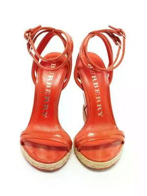 Burberry Hassendean Criss-cross Wedge Sandals