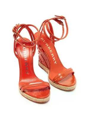 Burberry Hassendean Criss-cross Wedge Sandals