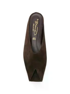 BIANCADI Suede Peep-toe Sandals
