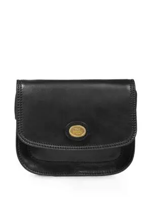 THE BRIDGE Logo-plaque Leather Cross Body Bag - Black