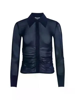 L'Agence Isola Mesh Shirt - Blue