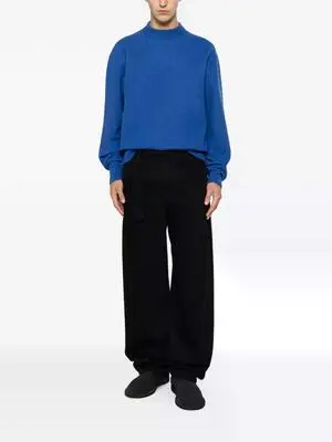 JIL SANDER Ribbed-knit Trim Wool Sweater