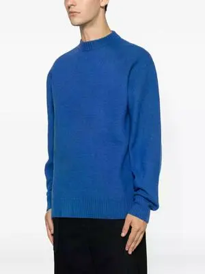 JIL SANDER Ribbed-knit Trim Wool Sweater