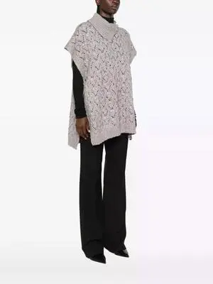 Fabiana Filippi Open-knit Poncho - Grey