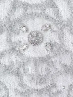 BIRTH OF ROYAL CHILD Crystal-embellished Beanie Hat - White