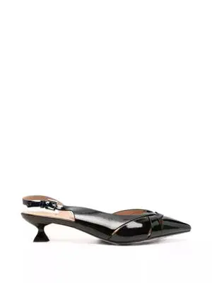 KEYS Crossover Strap Slingback Pumps - Black