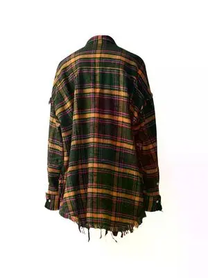 R13 Distressed Check-pattern Shirt