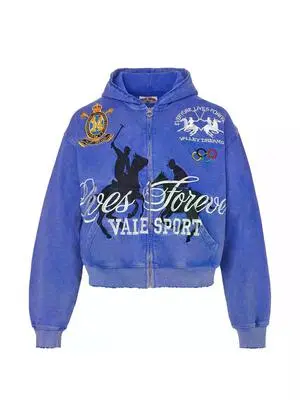 VALE FOREVER Schwab Zip-up Hoodie - Blue