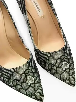 Casadei Julia Rigel Flocked Pumps