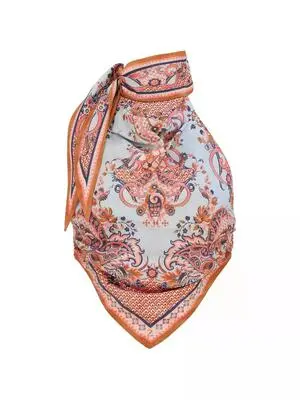 Zimmermann Paisley Print Silk Halter Top