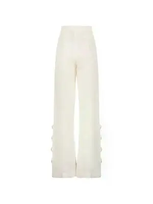 ELLERY Flared-leg Satin-finish Trousers
