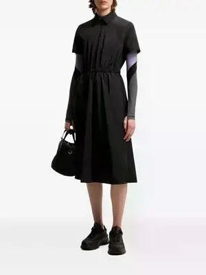 Moncler Drawstring Waist Zip-up Midi Dress
