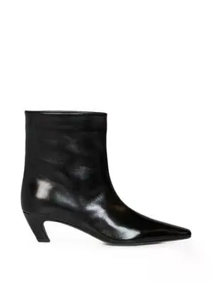 Khaite Square-toe Ankle Boots - Black