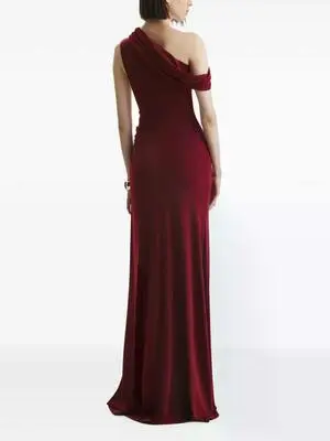2310 STUDIO One-shoulder Draped Maxi Dress - Red