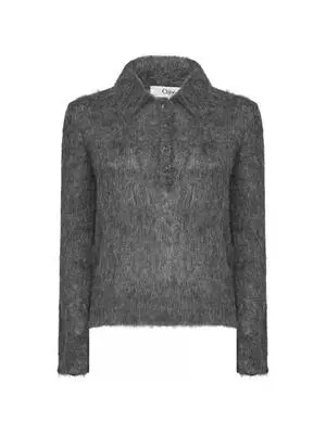 Chloé Brushed-knit Polo