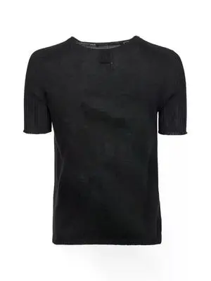 HANNES ROETHER Ribbed Knit Short Sleeve T-shirt